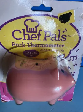 ET446 CHEF PALS Pork Thermometer Light Flashes Alarm Oinks