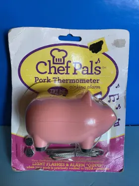 ET446 CHEF PALS Pork Thermometer Light Flashes Alarm Oinks